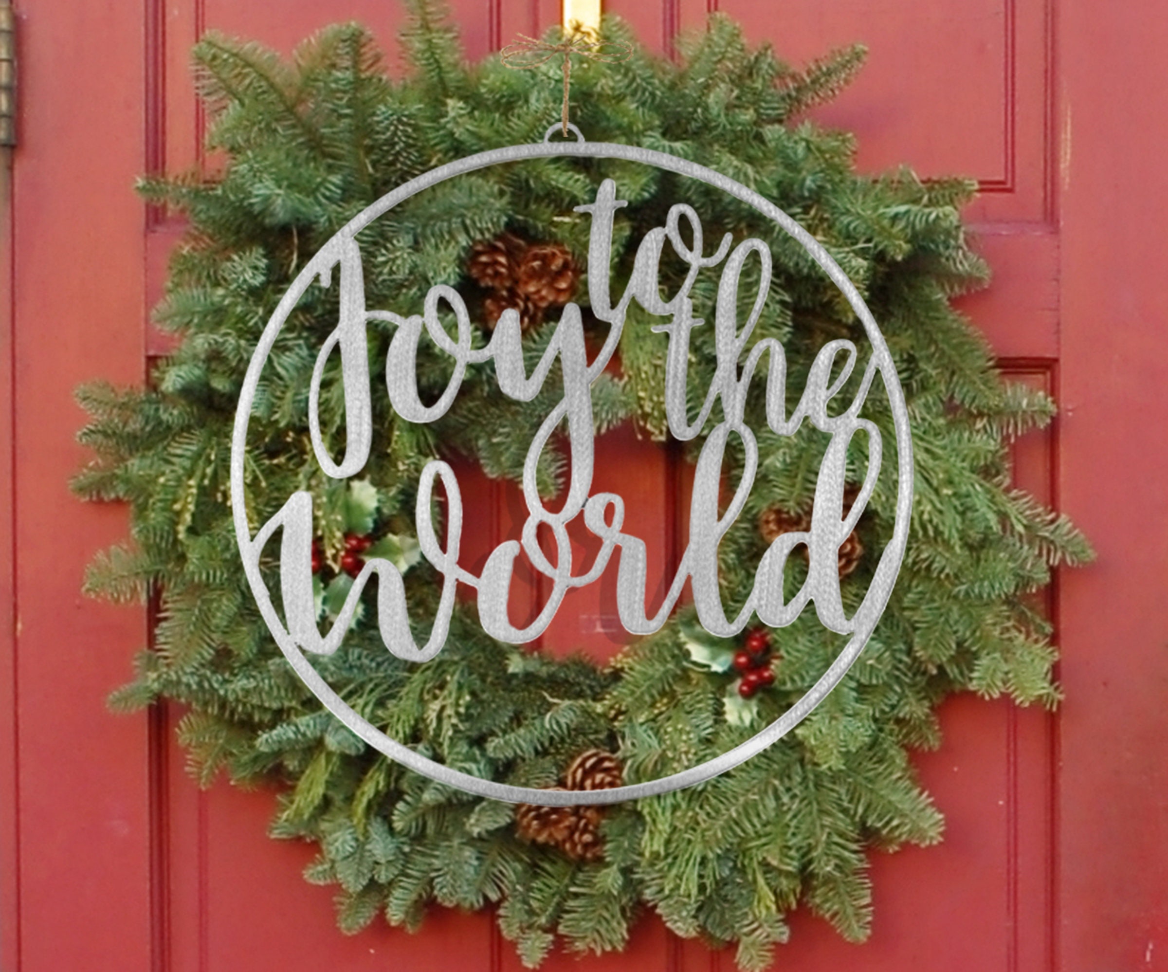 RUSTED ORANGE Winter Greeting Signs Decoracion De Navidad | Etsy