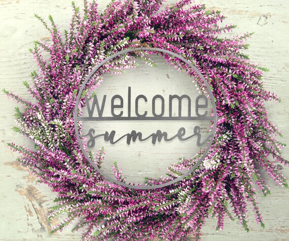 RUSTED ORANGE Welcome Seasons Metal Circle Home Decor Front - Etsy