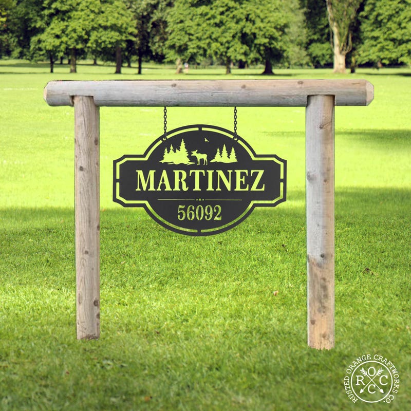 Rustic Metal Address Sign - Etsy