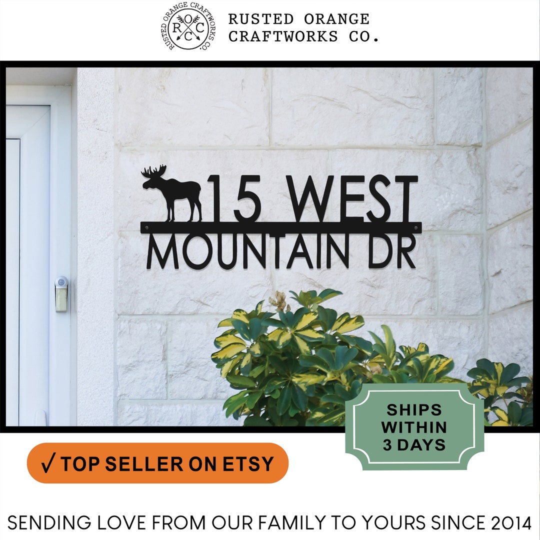 Modern Outdoor House Numbers - 9 Styles Personalized Address Sign for ...