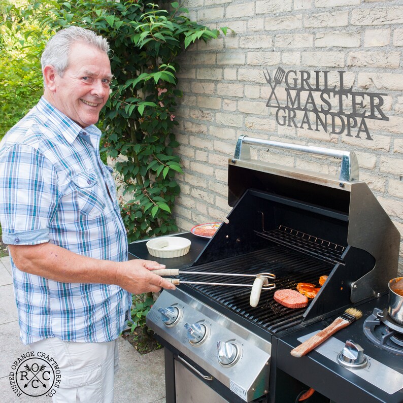 Personalized Grill Master Metal Sign: BBQ Decor, Patio Sign - Etsy