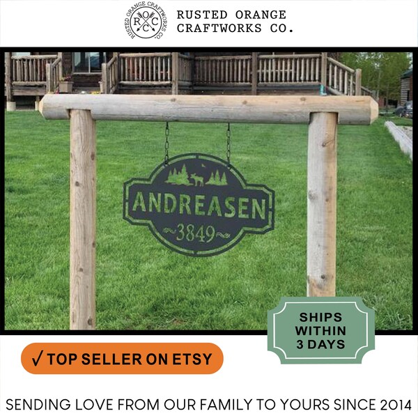 Rustic Metal Address Sign - Etsy