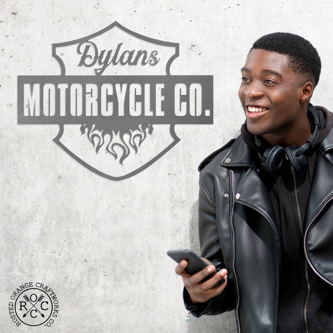 RUSTED ORANGE Motorcycle Life Signs Custom Garage Sign - Etsy