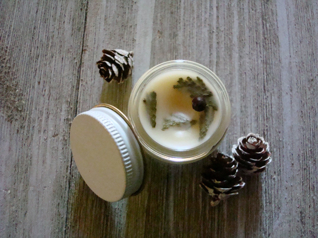 SOLSTICE Body Balm, Invigorating Solid Body Oil Snowy Evergreen Forest ...