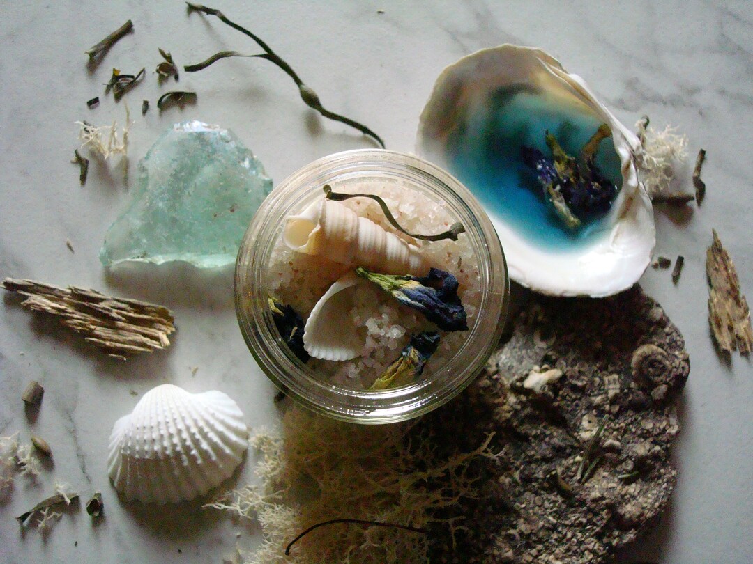 MERMAID COVE Bath Soak, Blue Sea Bath Soak Sea Kelp, Lemongrass ...