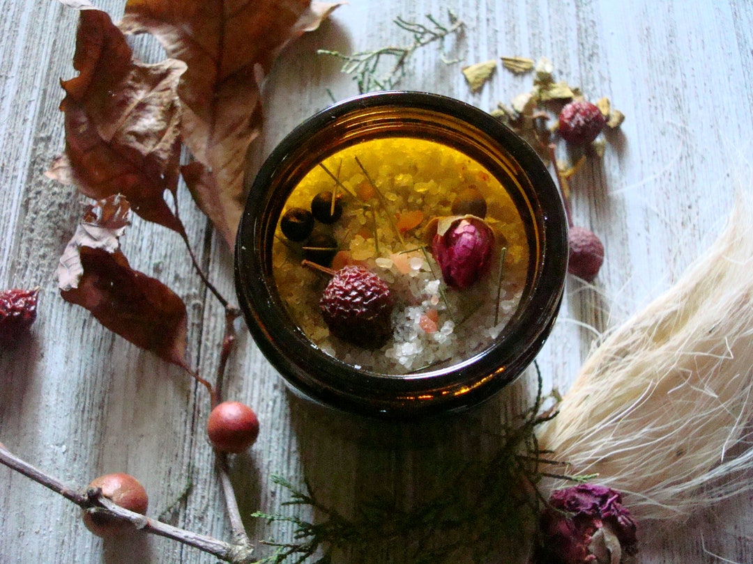 DOE Bath Soak, Deer Spirit Bathing Salts Evergreens, Cedar, Juniper Berry, Rose, Botanical Bath ...