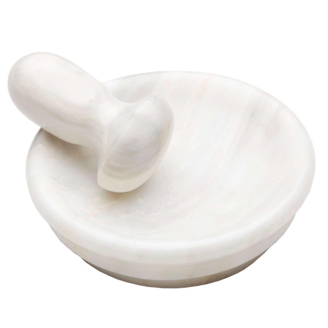 Flat Marble Pestle and Mortar - Etsy