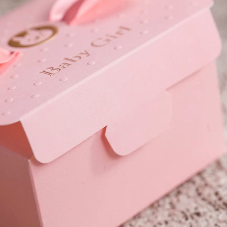 Baby Shower Favor Boxes - Pink or Blue Boxes - 10 Pack - Gender Reveal ...