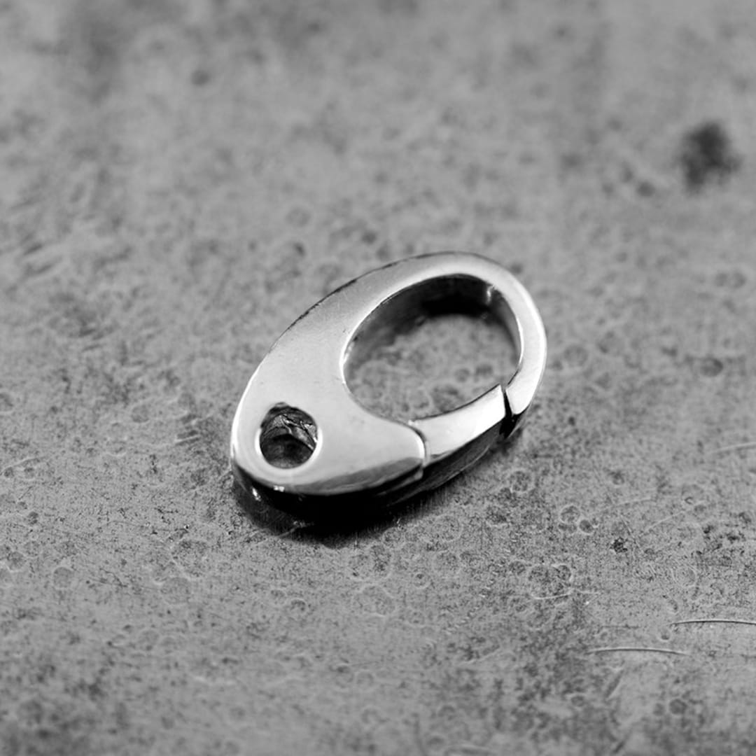 Oval Push Hinge Clasp Sterling Silver Nickel Free - Etsy
