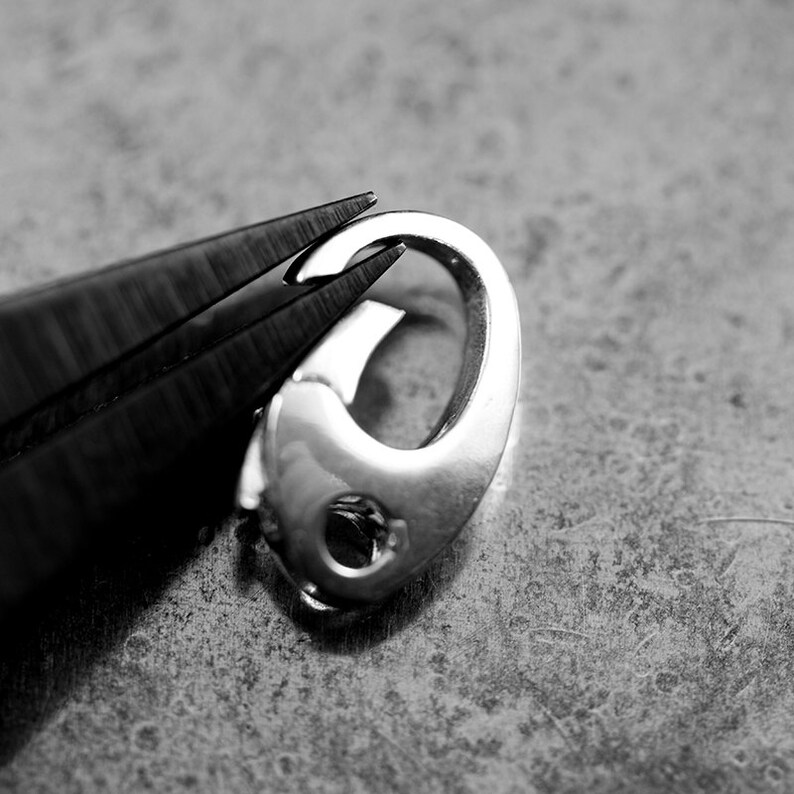 Oval Push Hinge Clasp Sterling Silver Nickel Free - Etsy