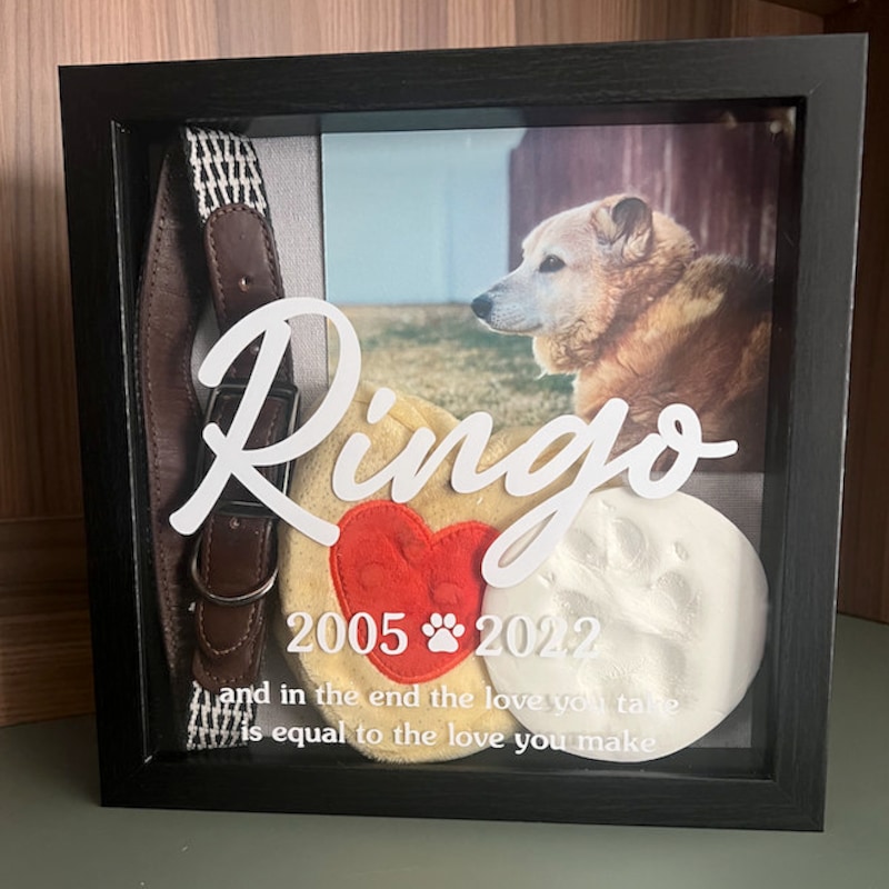 Dog Memorial Shadow Box - Etsy