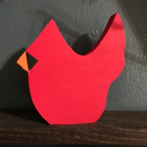 Wooden Red Cardinal, Cardinal Decor, Woodland Animals, Christmas Decor ...