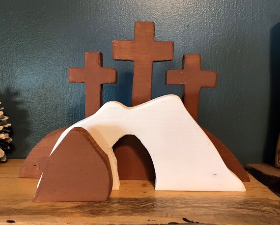 Wooden Empty Tomb Easter Scene Easter Decor He is Risen | Etsy
