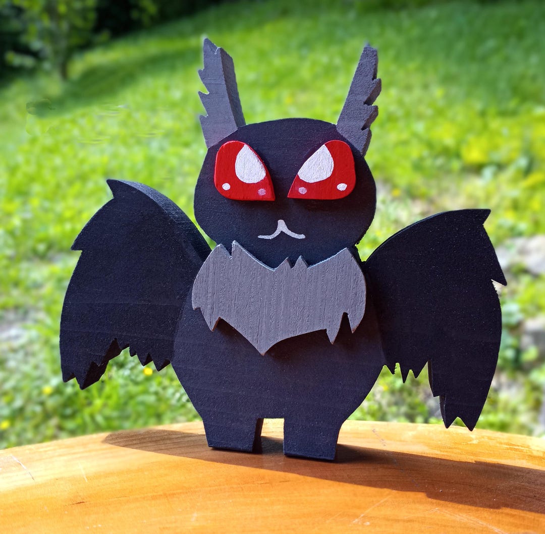 Mothman, Wooden Mothman Decor, Cryptid Mothman, Handmade Mothman ...