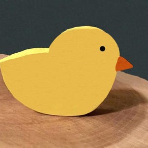 Wooden Chick, Farmhouse Decor, Woodland Animals, Spring Decor, Bird ...