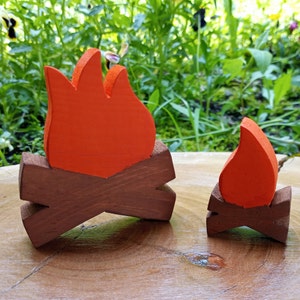 Wooden Campfire Décor, Summer Decor, Camping Tiered Tray, Summertime ...