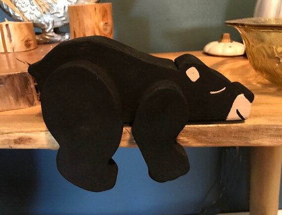 Wooden Bear Shelf Sitter Woodland Nursery Rustic Shelf - Etsy