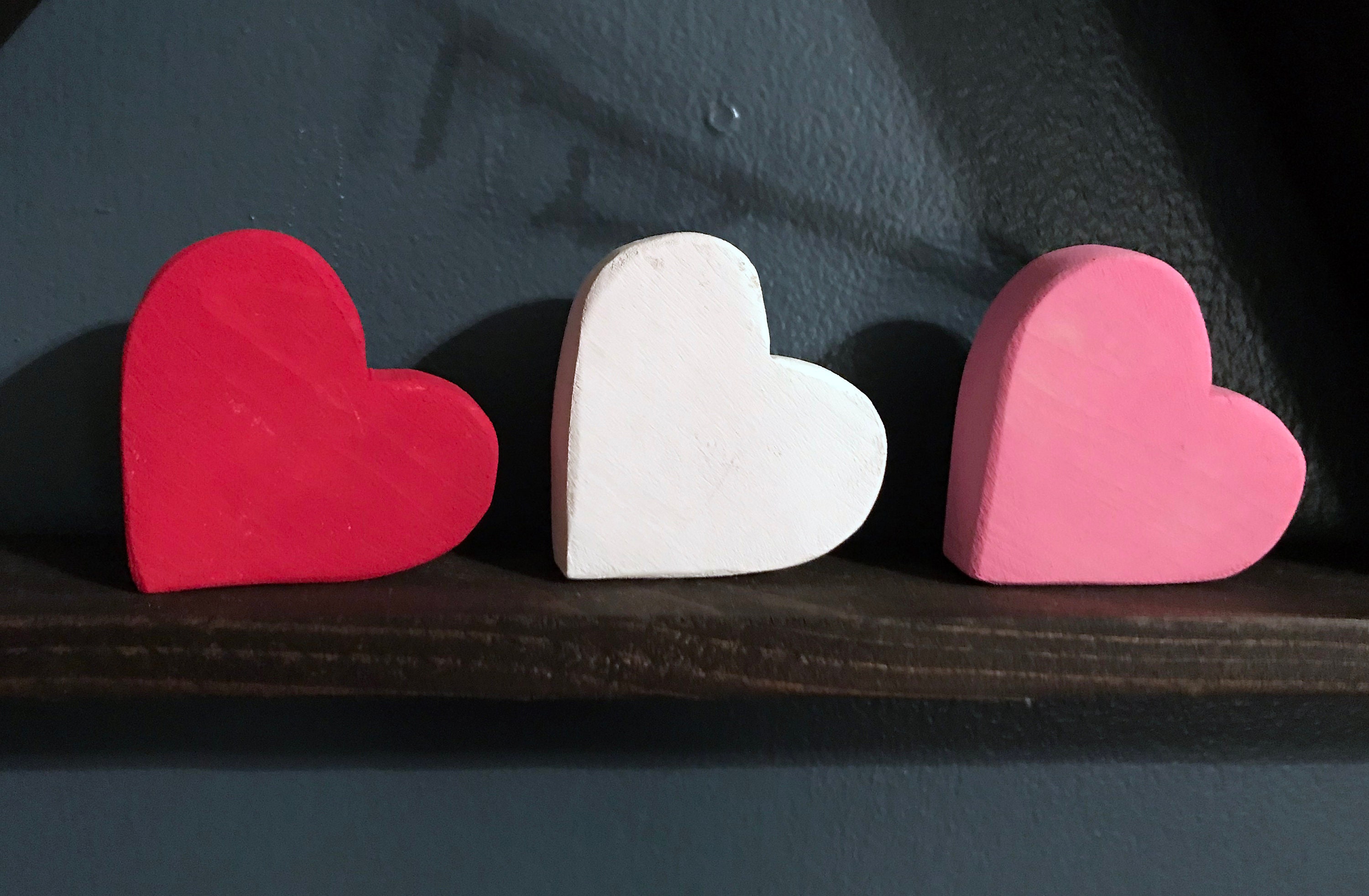 3 Rustic Wooden Hearts Valentines Day Decor Farmhouse Wood - Etsy