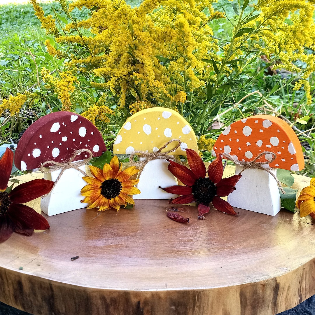 Fall Mushrooms, Fall & Autumn Decorations 3 Colors Available, Fall ...