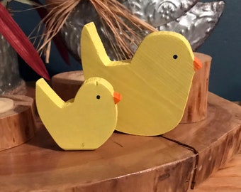 Wooden Easter Chicks - Etsy