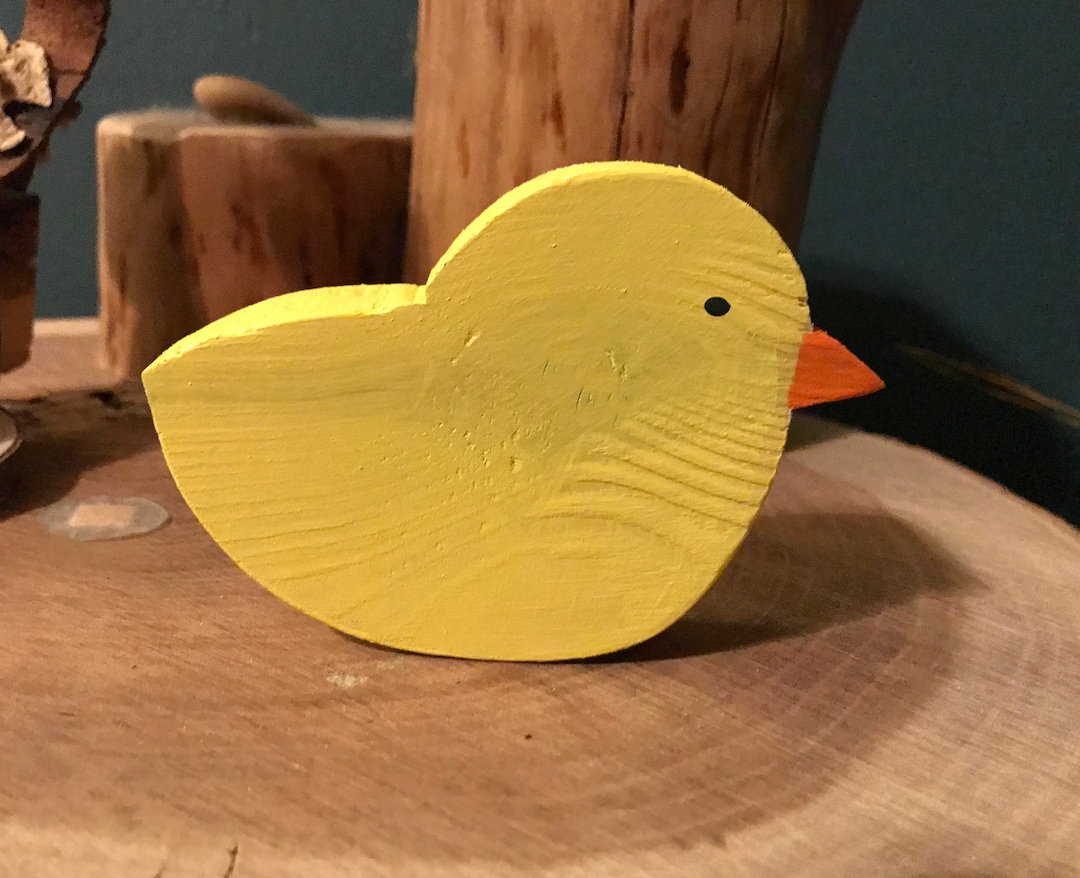 Wooden Chick, Farmhouse Decor, Woodland Animals, Spring Decor, Bird ...