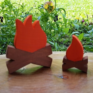 Wooden Campfire Décor, Summer Decor, Camping Tiered Tray, Summertime ...