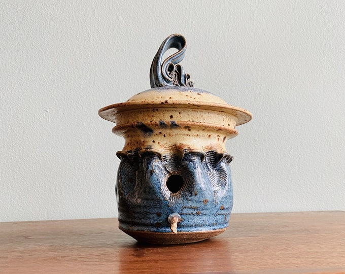 Magical Pottery Birdhouse Signed Carasco / Vintage Handmade Garden ...