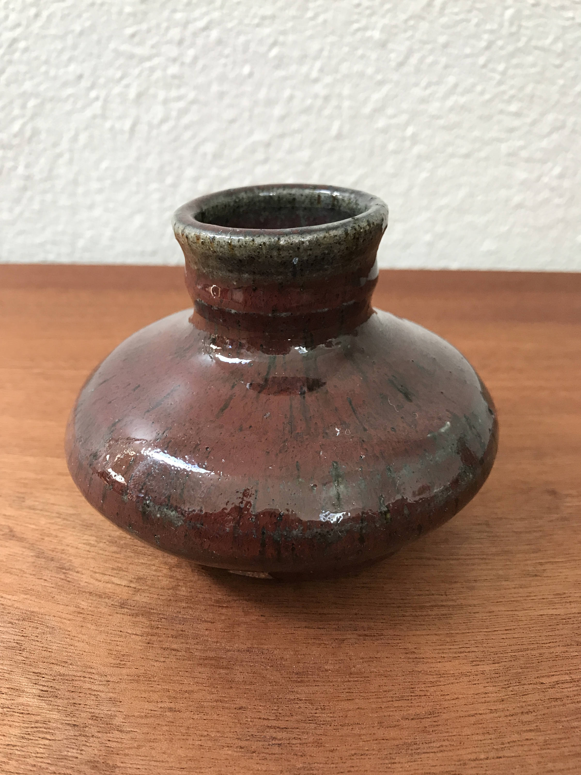 Vintage Studio Pottery Bud Vase / Deep Red Handmade Pot With - Etsy