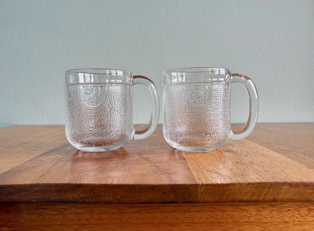Pair of Iittala Glass Beer Mugs / Vintage 50cl Krouvi Barware Glasses ...
