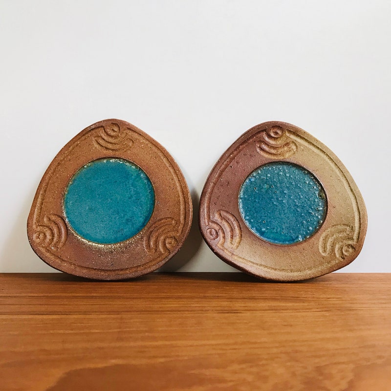 Turquoise Coasters Pottery - Etsy