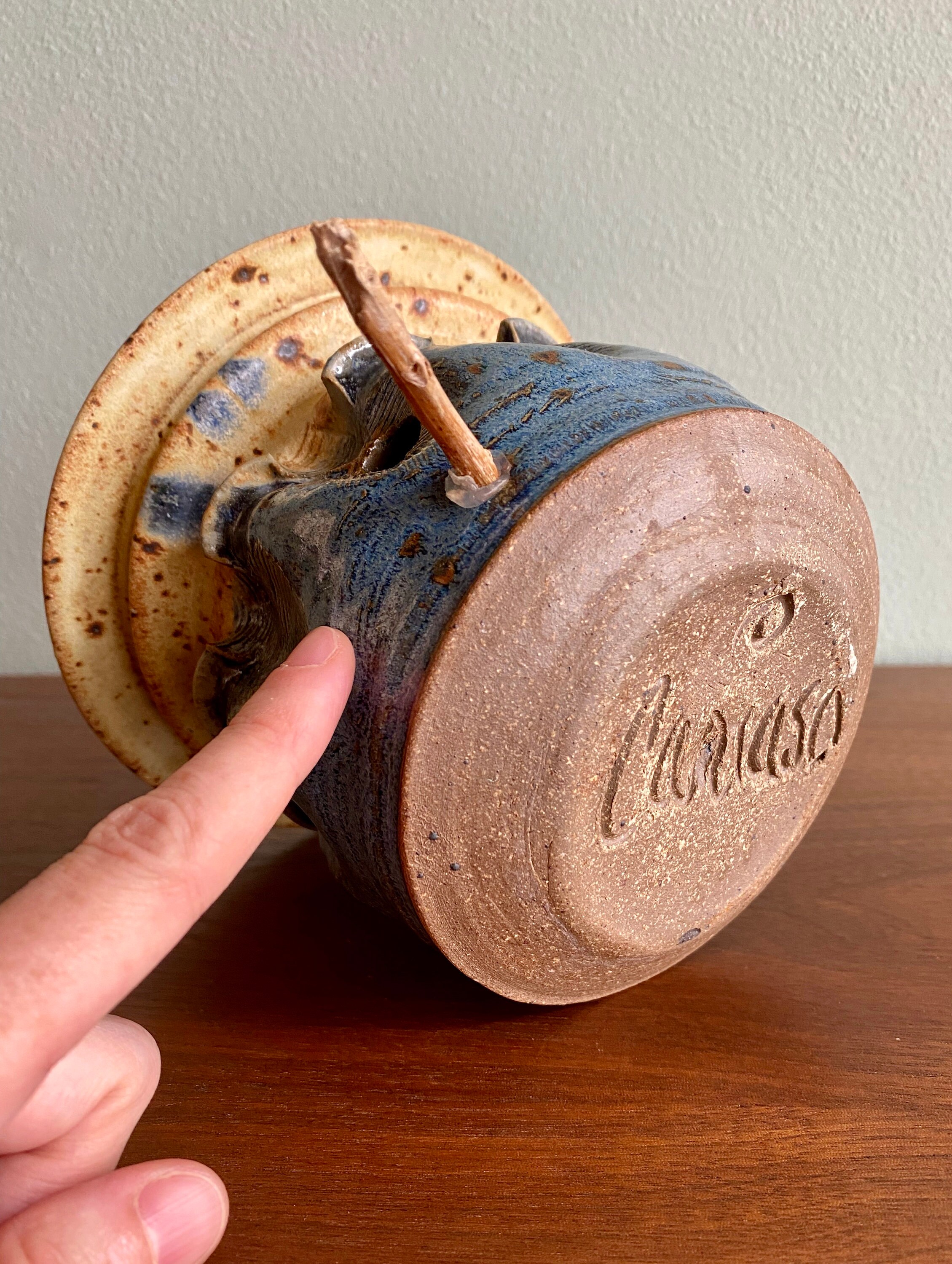 Magical Pottery Birdhouse Signed Carasco / Vintage Handmade - Etsy