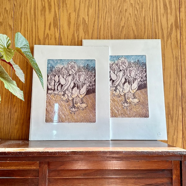 Flower Intaglio Print - Etsy