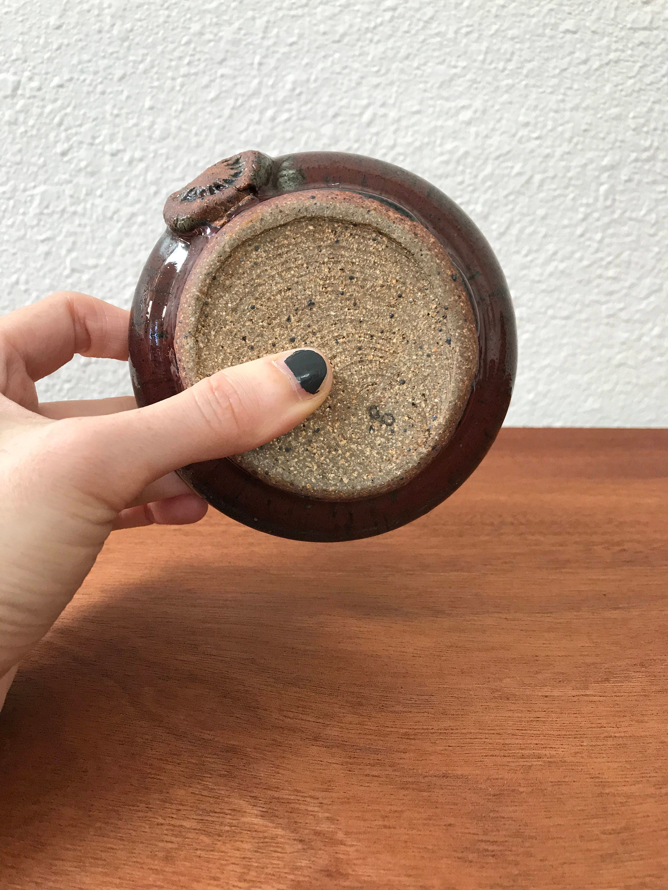 Vintage Studio Pottery Bud Vase / Deep Red Handmade Pot With - Etsy
