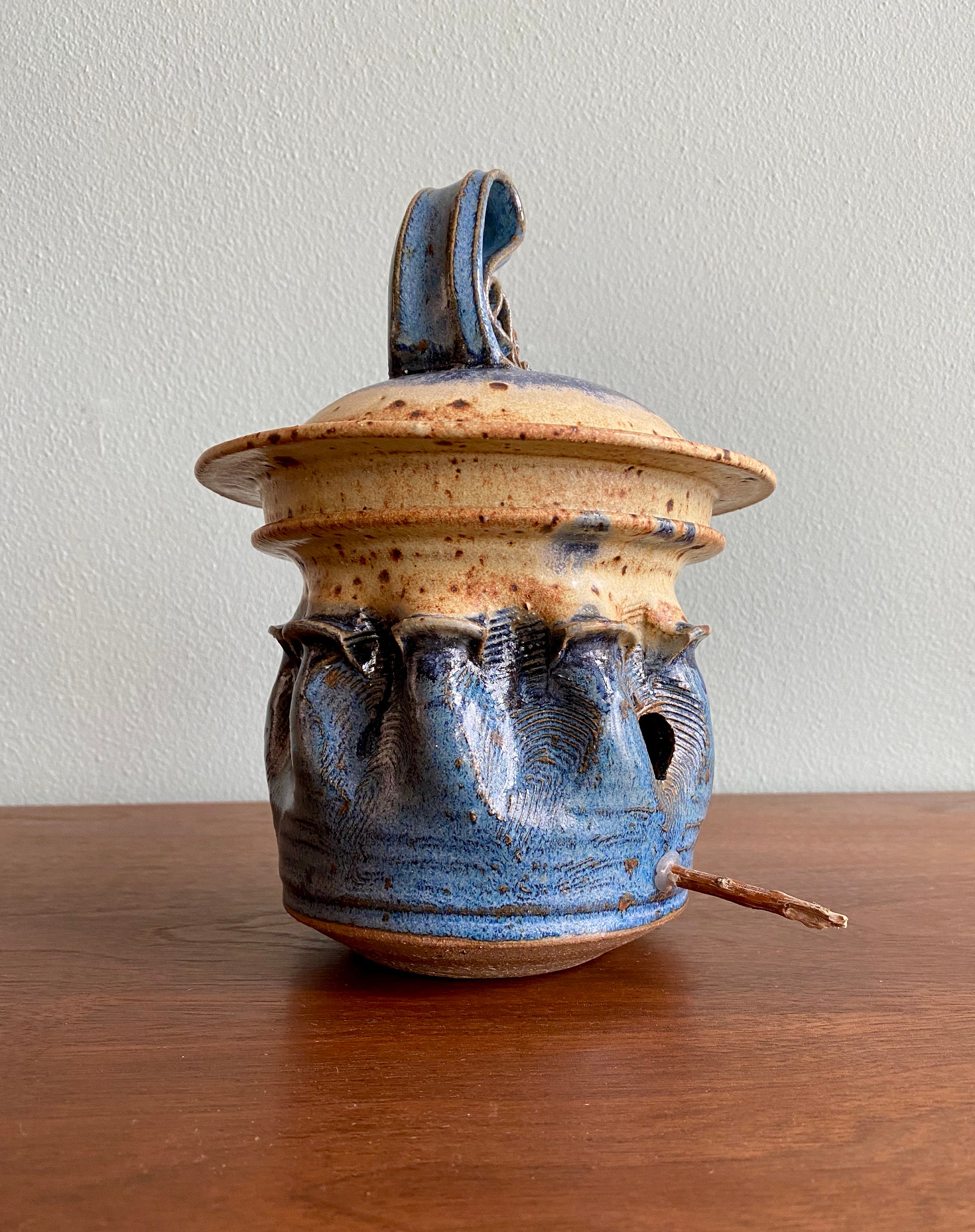 Magical Pottery Birdhouse Signed Carasco / Vintage Handmade - Etsy