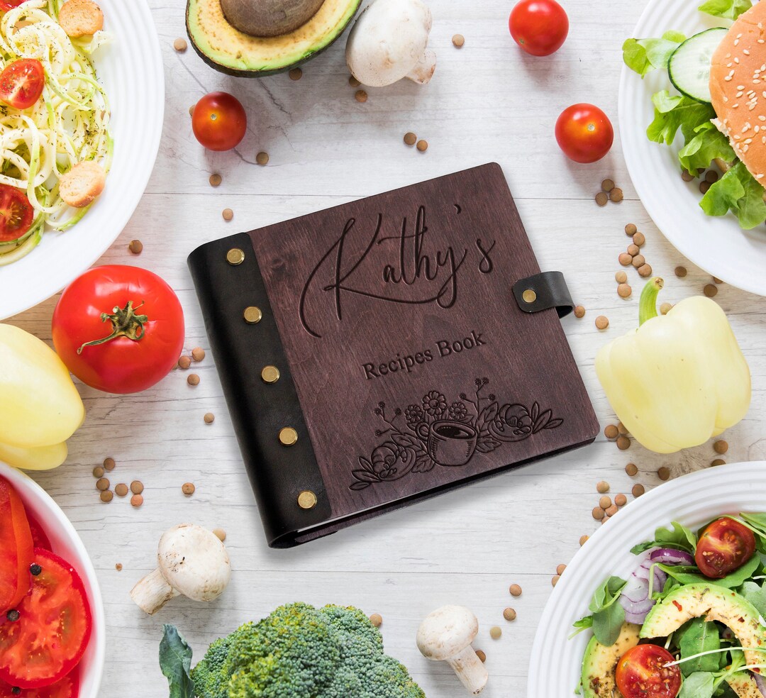 Personalized Wood Recipe Book: Family Cookbook Journal - Etsy