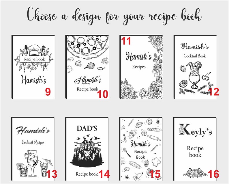 Recipe Book Personalized Cookbook Wooden Kitchen Notebook - Etsy