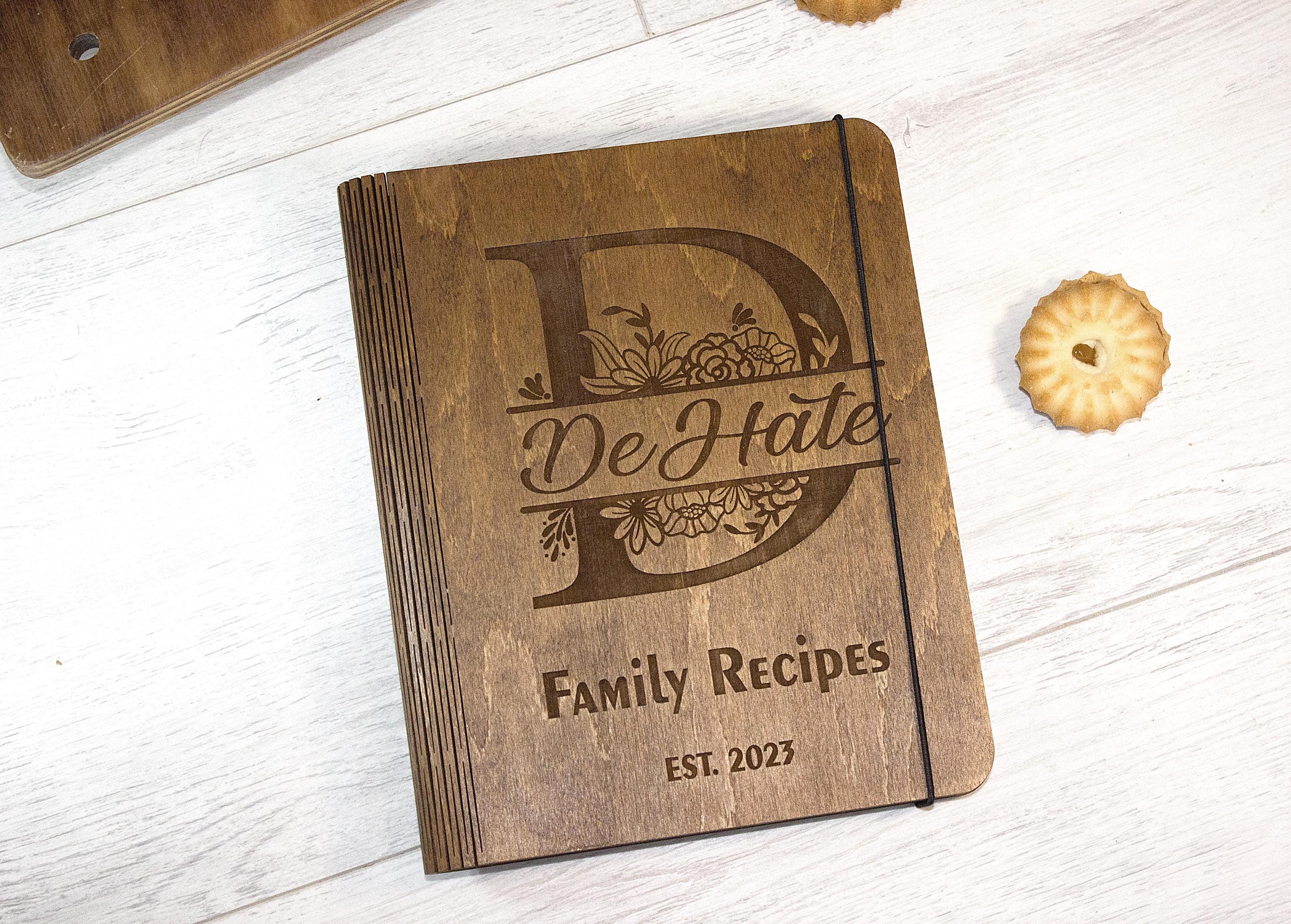 Personalized Wood Recipe Book, Custom Family Cookbook, Ring Binder - Etsy
