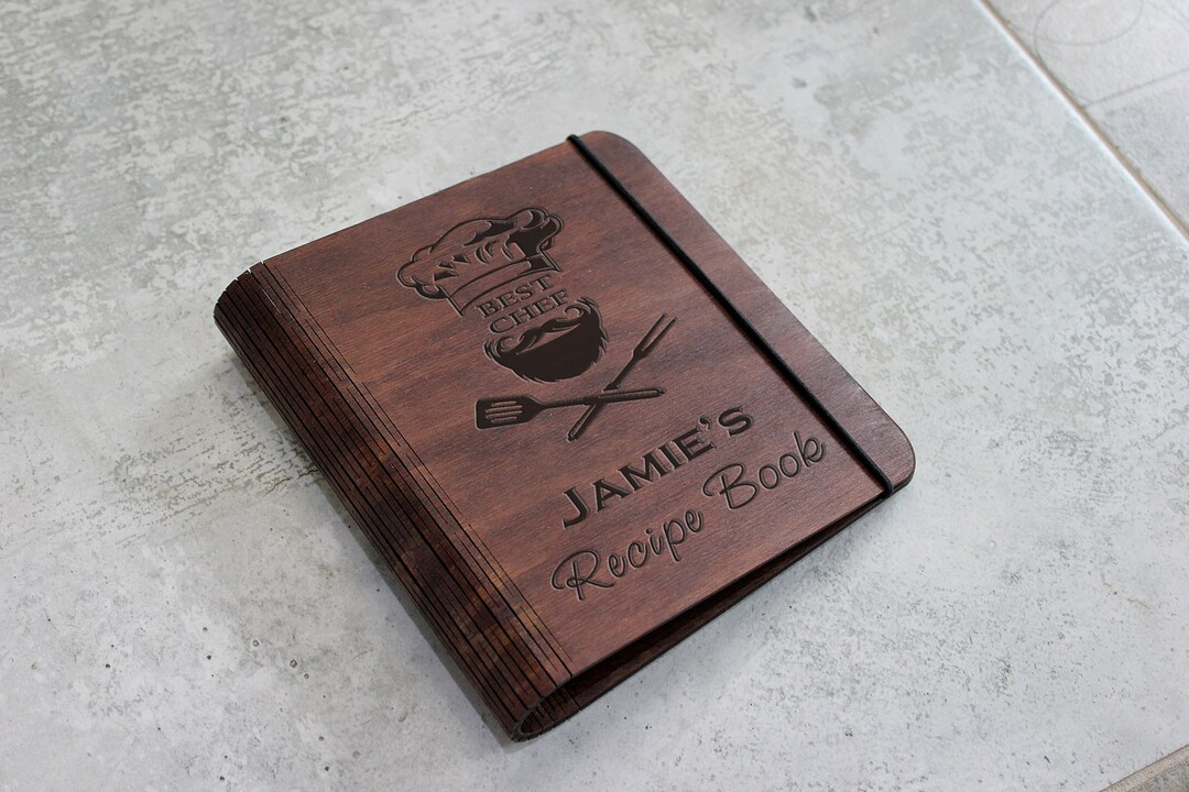 Recipe Book for Men, Anniversary Gift for Husband, Custom Wood Recipe ...