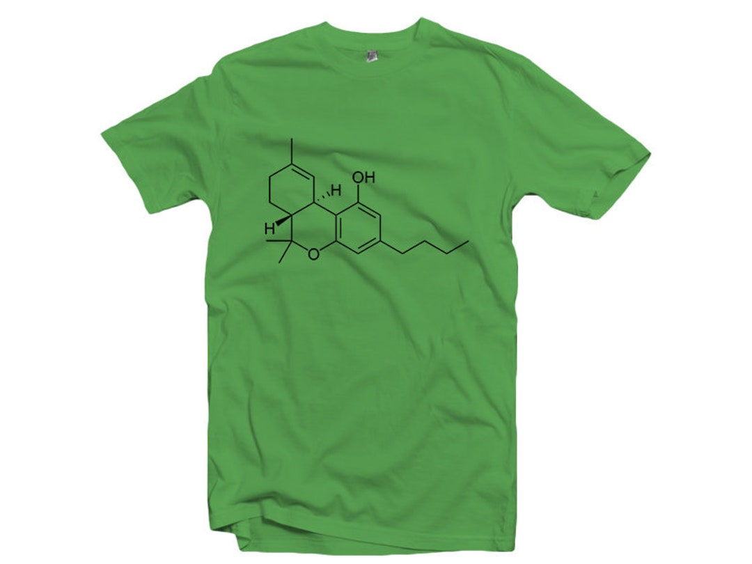 THC Molecule T-shirt S-XXL Marijuana, Cannabis, Weed, Smoking, Legalize ...