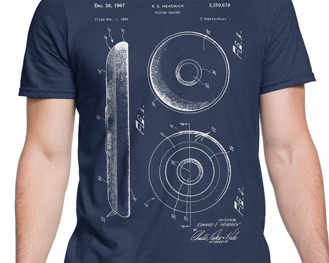 Frisbee Patent T-shirt S-XXL Men/women, Game, Fun, Toy, Ultimate ...