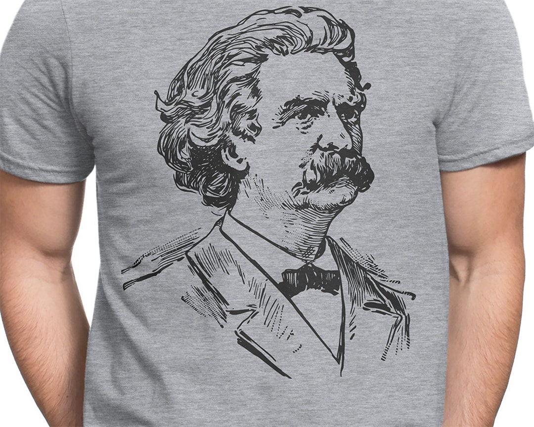 Mark Twain T-shirt S-XXL Samuel Clements, Huck Finn, Tom Sawyer ...