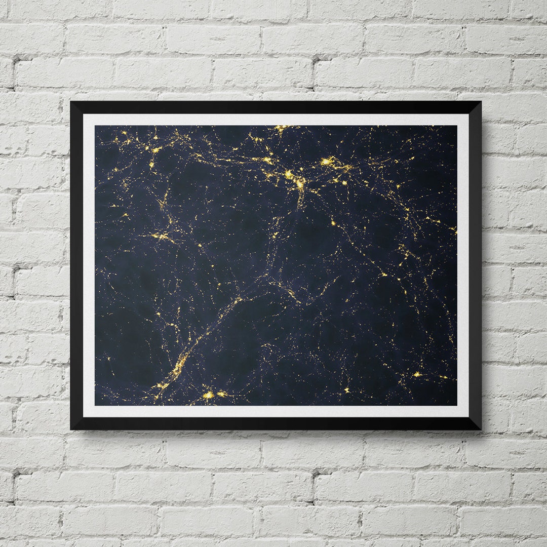 Light Distribution in the Universe Poster - Astronomy, Physics, Stars ...