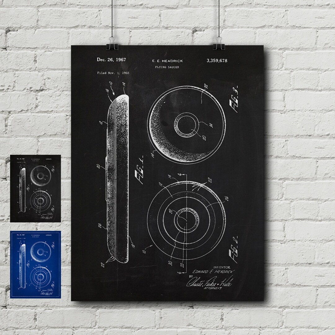 Frisbee 1965 Patent Print - Games, Game, Fun, Toy, Ultimate Frisbee ...