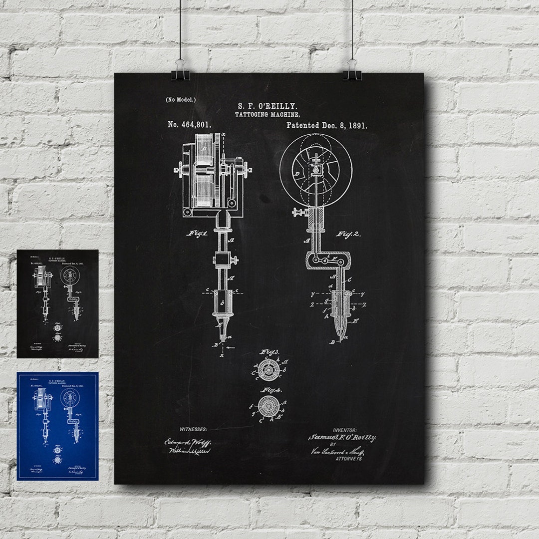 Tattoo Machine Patent Request Print - Tattoos, Tats, Body Art, Art ...