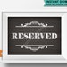 Reserved Sign, Reserved Seats, Saved Section or Area, Reserved Table ...