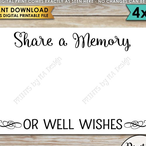 INSTANT Birthday 'please Share a Memory or Birthday - Etsy