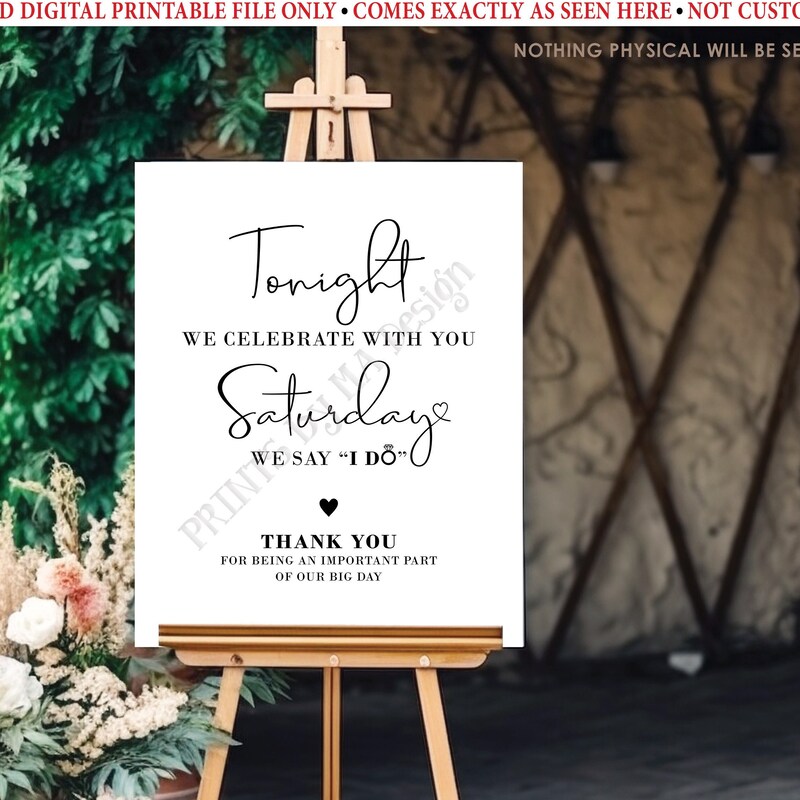 Rehearsal Dinner Sign - Etsy