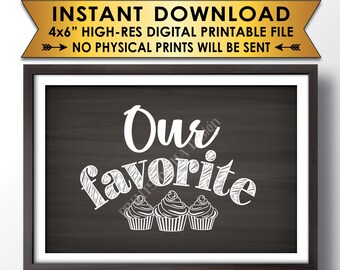 Cupcake flavor signs | Etsy