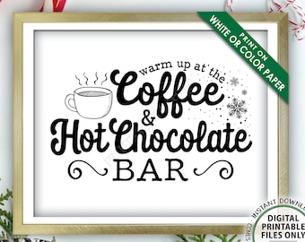 Hot Beverage Bar Sign | Etsy