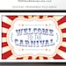 Welcome to the Carnival Sign, Carnival Theme Party, PRINTABLE 24x36 ...